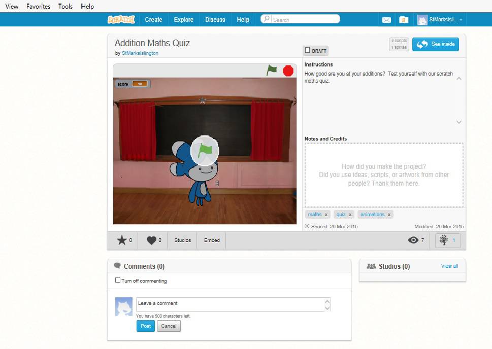 Computing - Maths Quiz - St Mark's C of E Primary School
