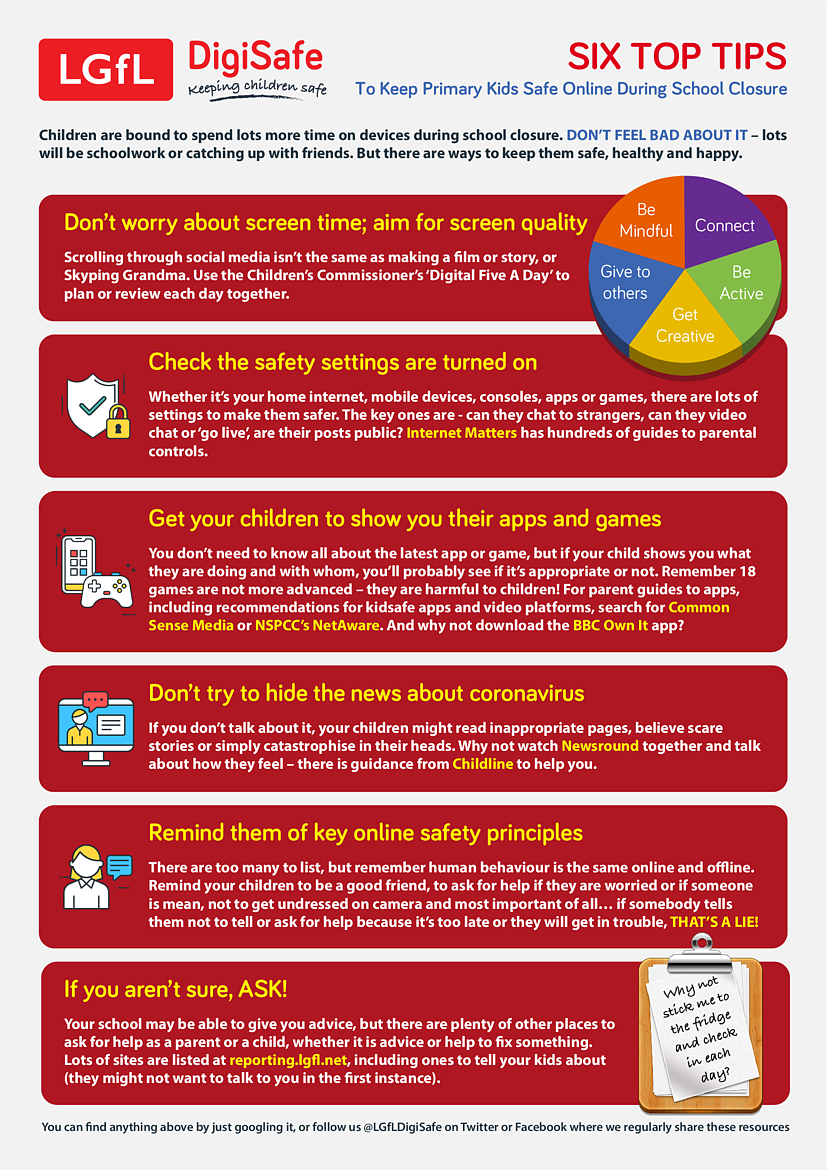 Online Safety - Top Tips - St Mark's C of E Primary School