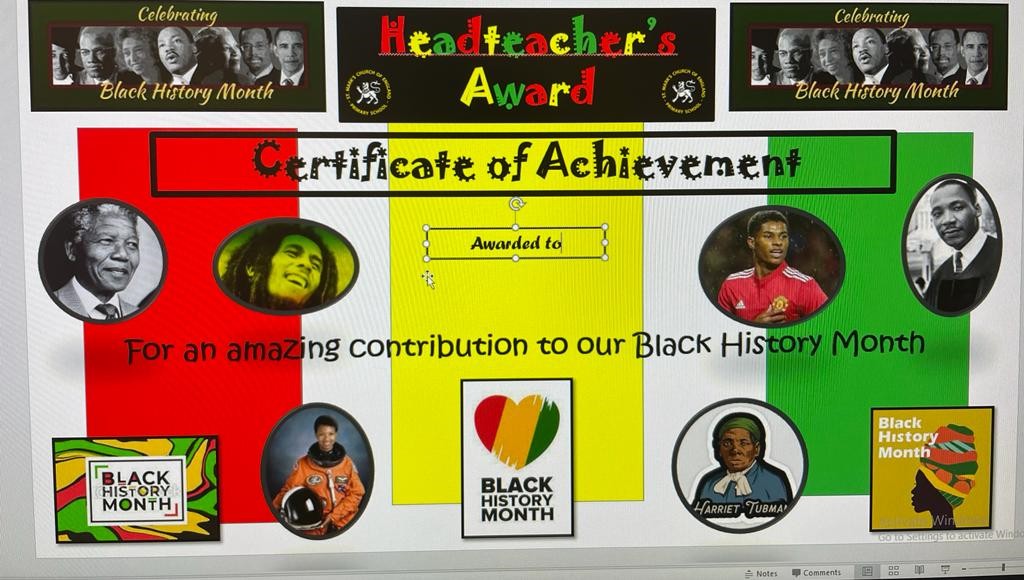 Well done to the winners of the Black History month competition - St ...